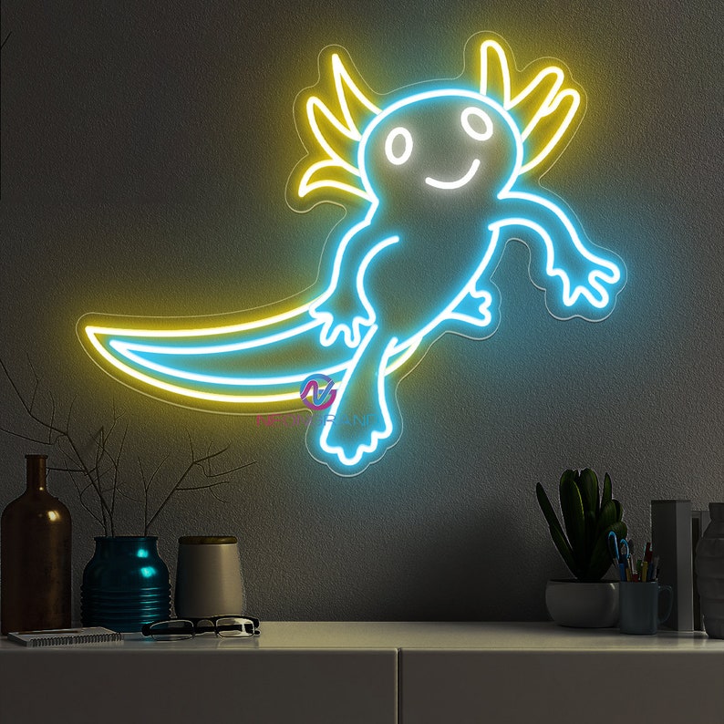Axolotl Neon Sign Axolotl Lamp Custom Neon Sign Custom Sign - Etsy