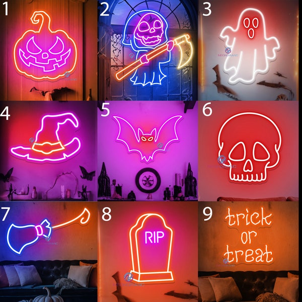 Halloween Lighted Sign - Etsy