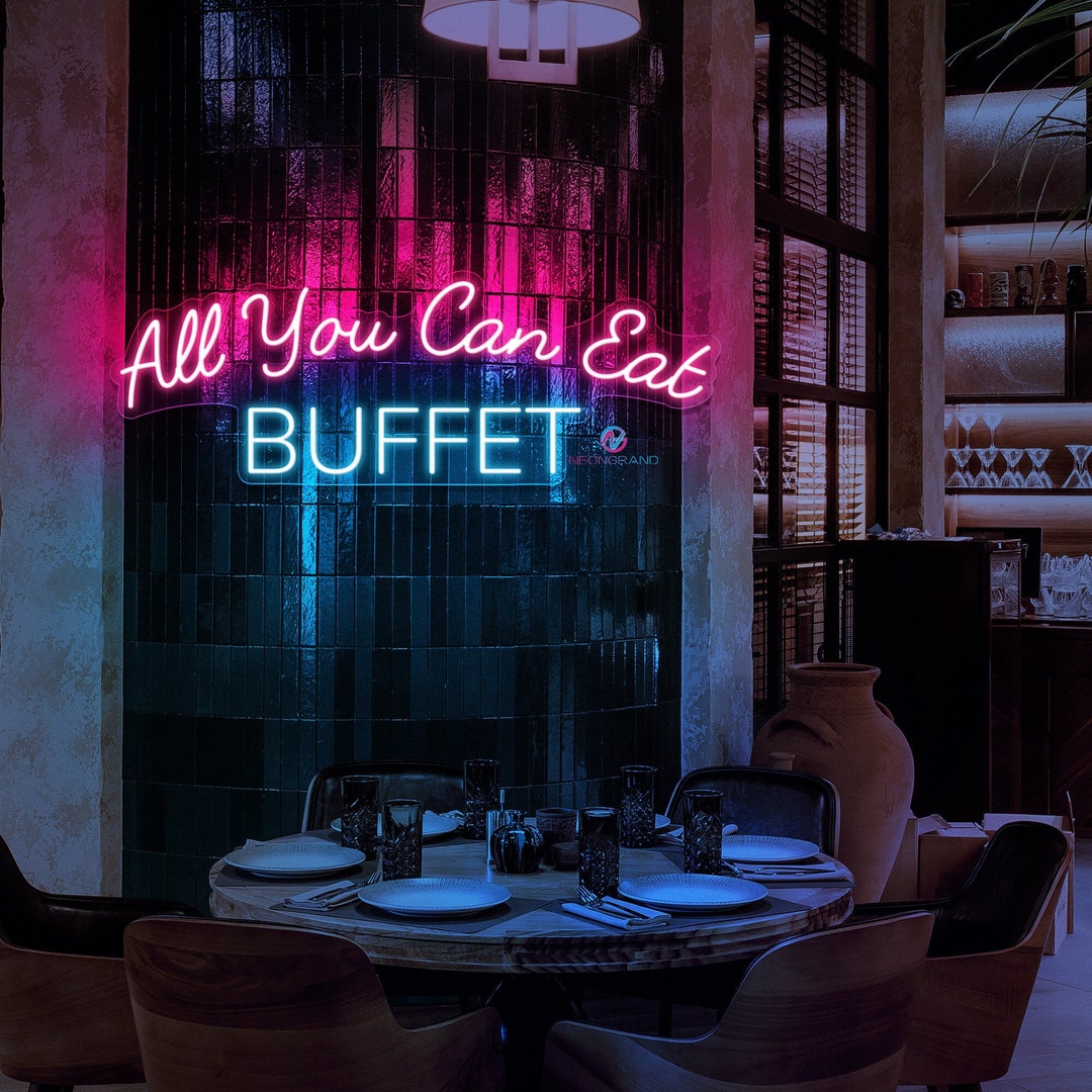 Buffet Sign Buffet Neon Sign Decor Restaurant Decor Neon Sign Kitchen ...