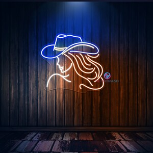 Cowgirl Neon Sign Cowgirl LED Light Cowgirl Wall Art Cowgirl LED Sign ...