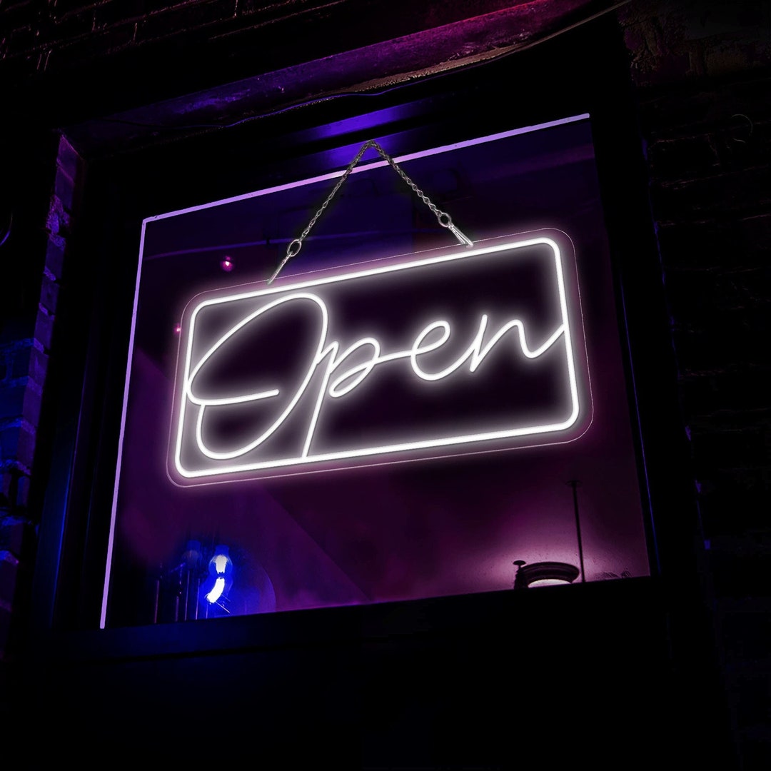 LED OPEN Neon Sign for Business Store Modern Open Sign With Remote ...