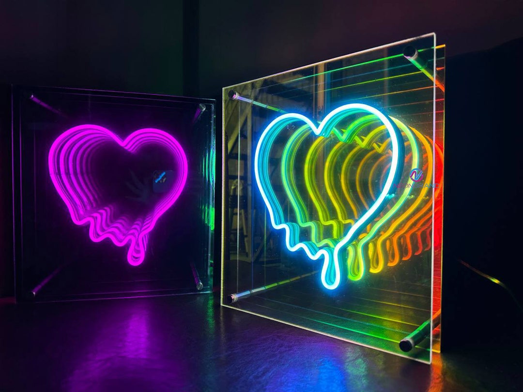 Infinity Neon Light Custom Infinity Mirror Neon Sign Custom Business ...