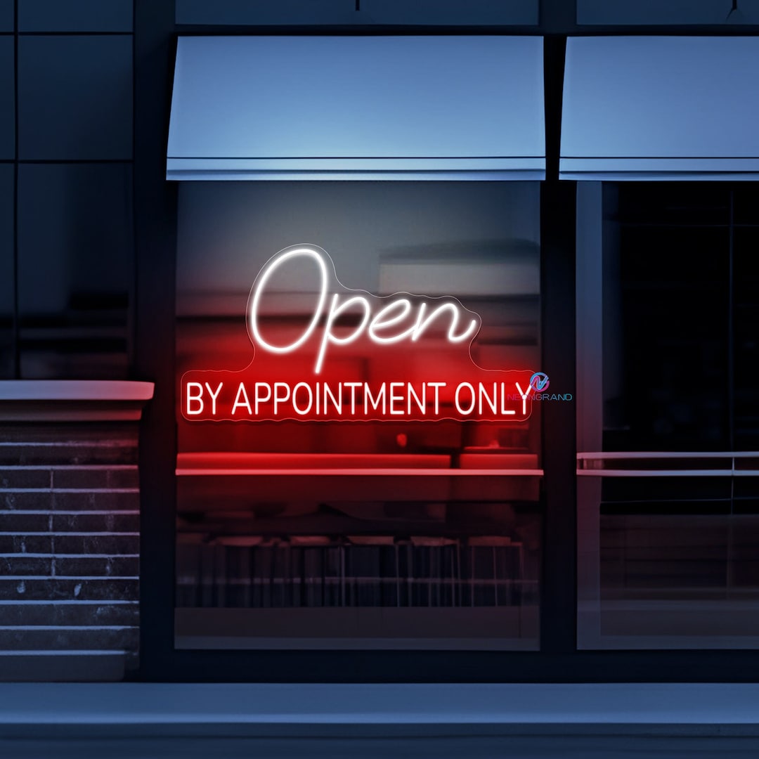 Open by Appointment Only Sign for Business Outdoor Open Sign Waterproof Open Sign Open LED Light ...