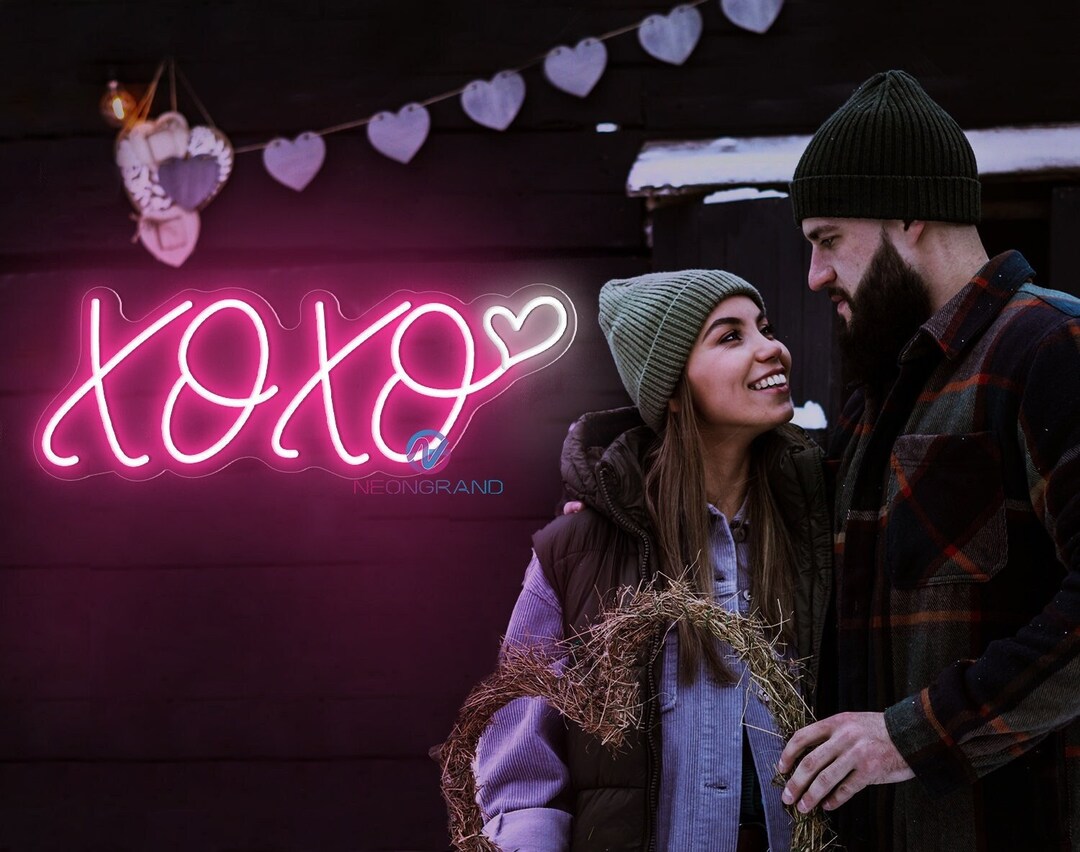 Xoxo Neon Sign, Xoxo Neon Light, Valentines Neon Lights, Valentines Day ...