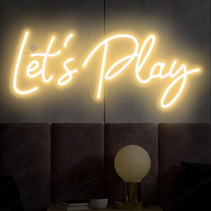 Let's Play Neon Sign Custom Playroom Decor Playroom Neon Sign Kid's ...