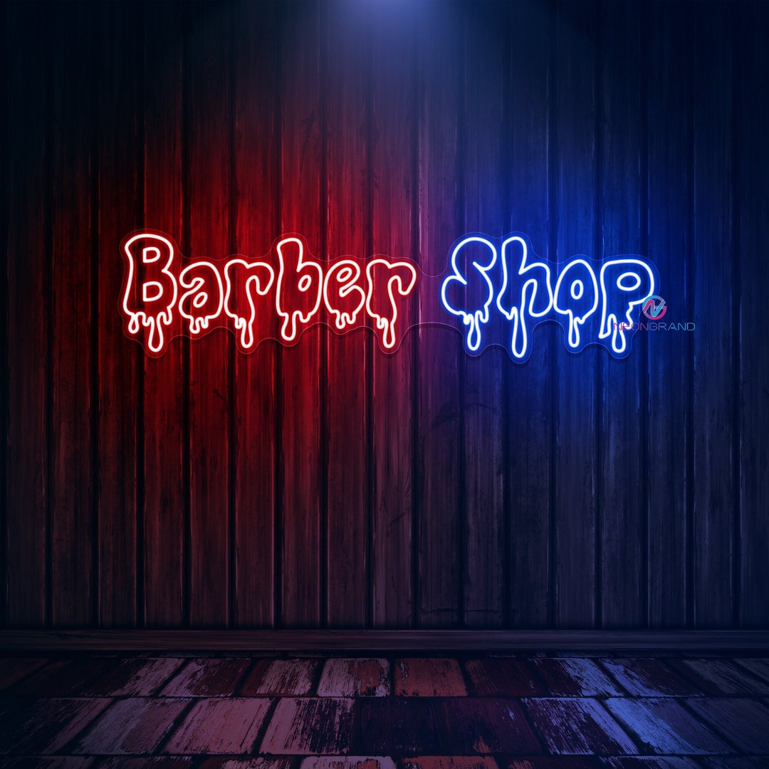 Barber Shop Neon Signs Dripping Barber Shop LED Lights Barber Sign ...