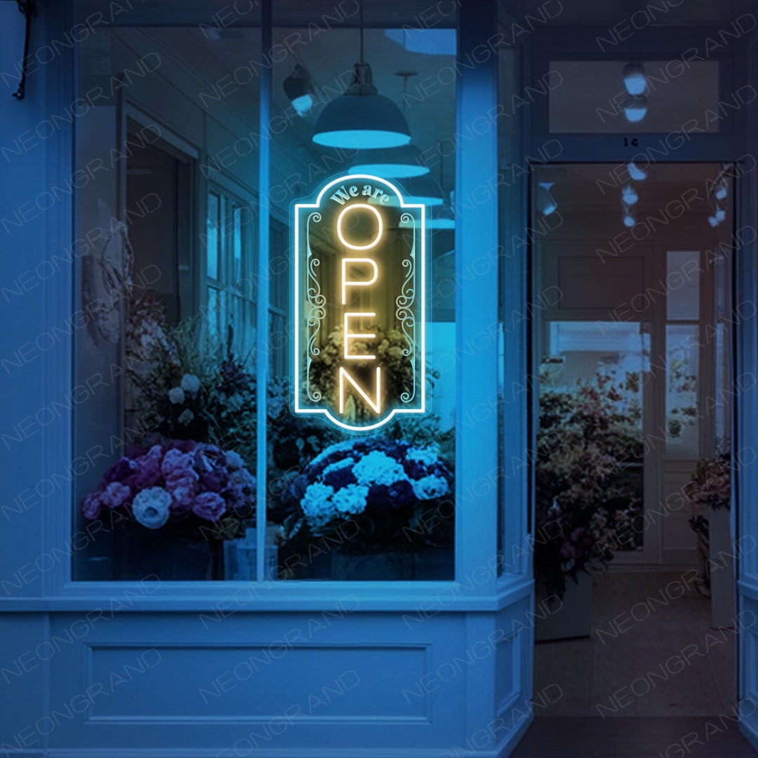 Open Sign Open Schild Vertical Open Sign for Business We Are Open LED ...