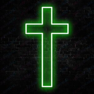 Cross Neon Sign LED Cross Sign Light Neon Cross Light Red Neon Cross ...