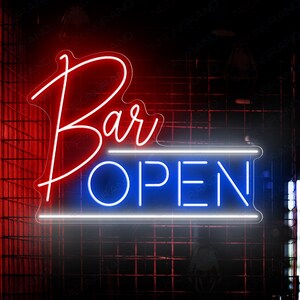 Bar Open Neon Sign Open Sign for Bar Neon Open Signs for Bar Neon Bar ...