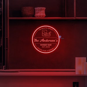 Personalized Neon Sign Bar Custom Neon Basement Bar Sign Outdoor Neon ...