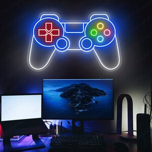 Neon Controller Sign Gamepad Led Light Gamer Neon Sign Custom Game Room ...