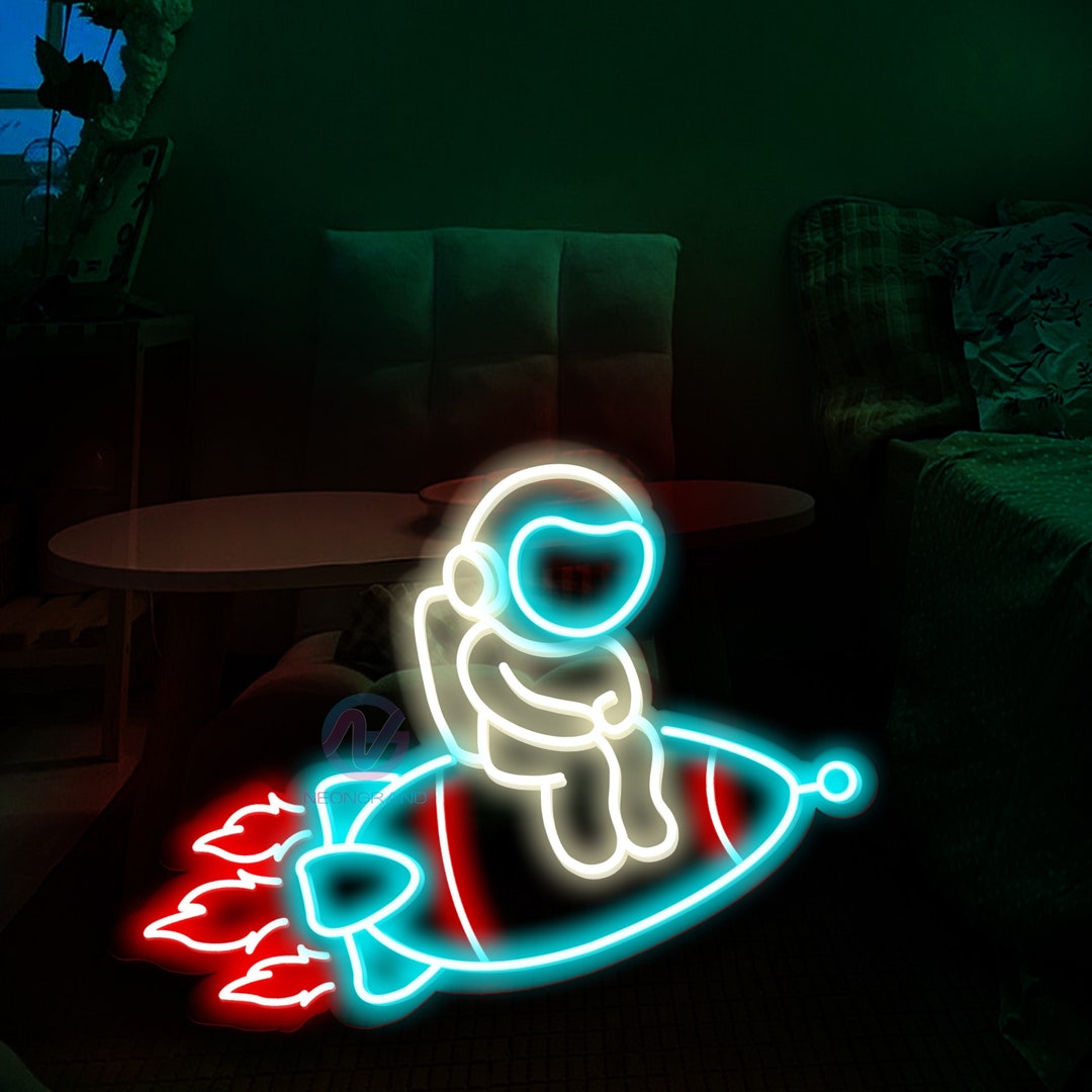 Astronaut Neon Sign, Custom Neon Sign, Gift for Kid, Kid Bedroom Decor ...