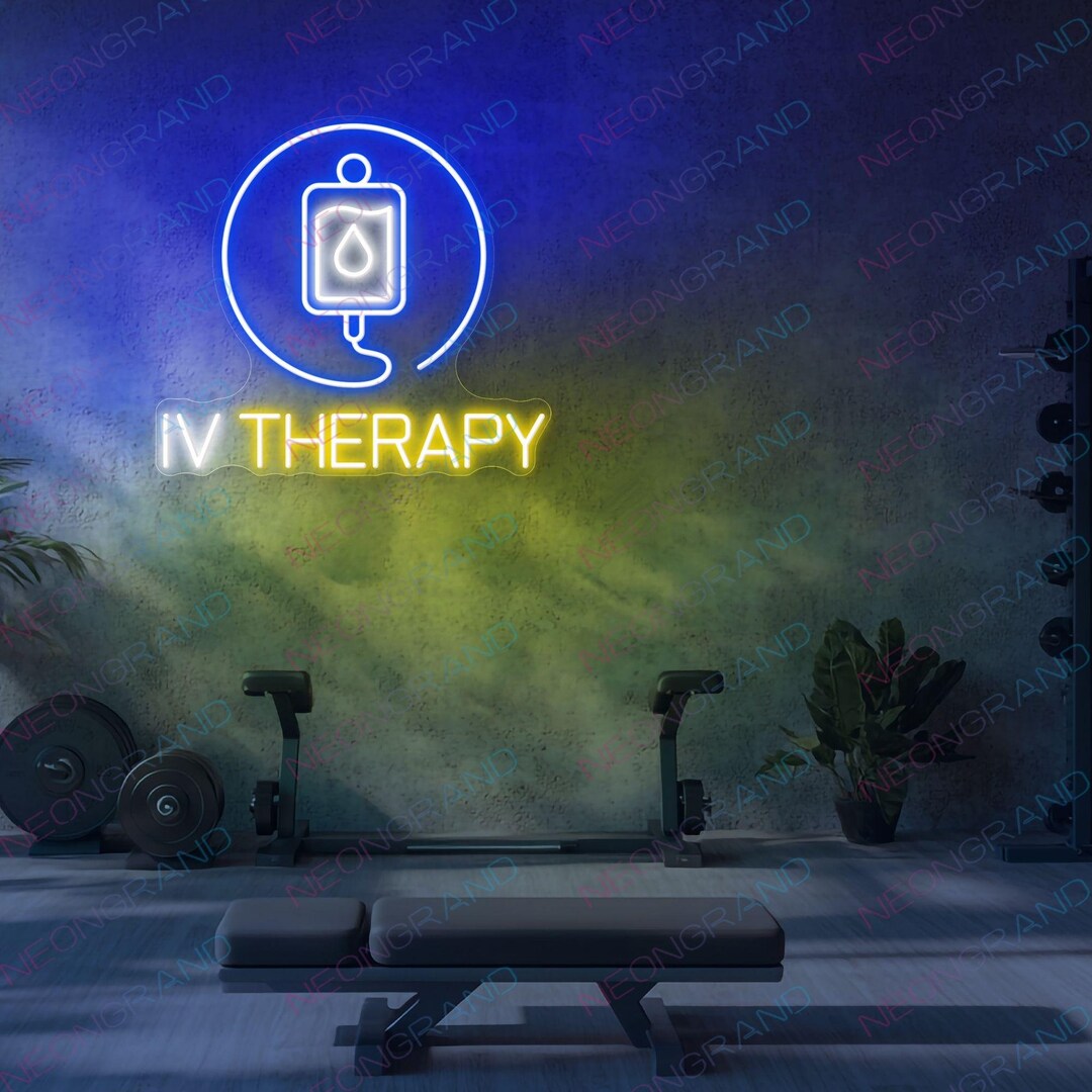 IV Therapy Neon Sign Therapy LED Lights Iv Injection Room Wall Decor ...
