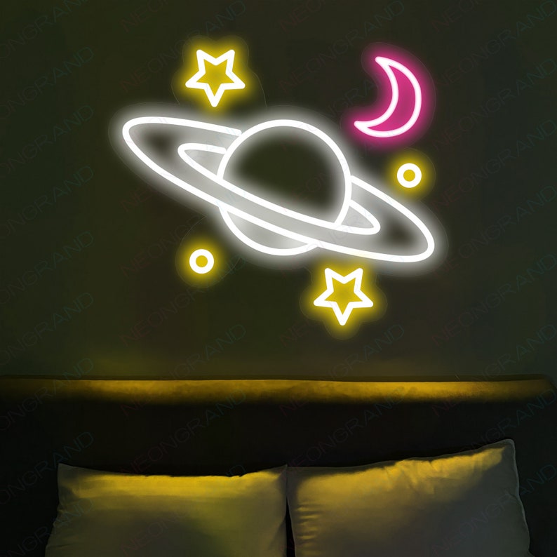 Celestial Neon Sign Sun and Moon Neon Sign Planet Neon Sign | Etsy