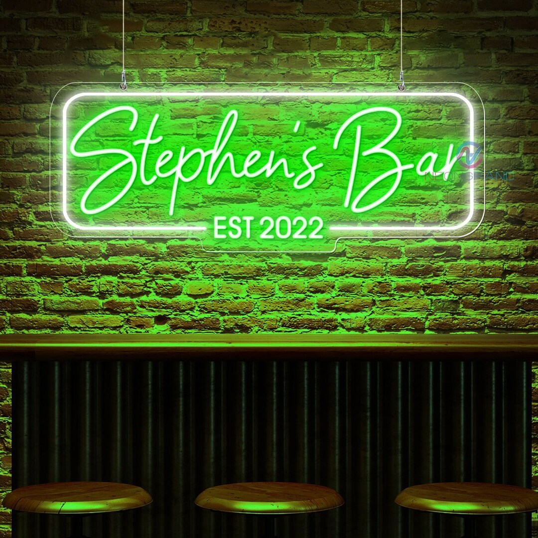 Personalized Valentines Gift for Him Neon Sign for Home Bar Home Bar ...
