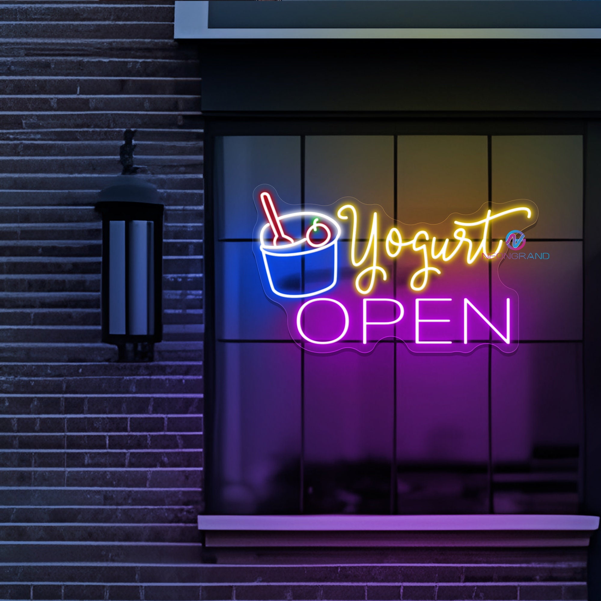 Yogurt Open Neon Sign Yogurt LED Light Custom Neon Sign Yogurt Sign ...