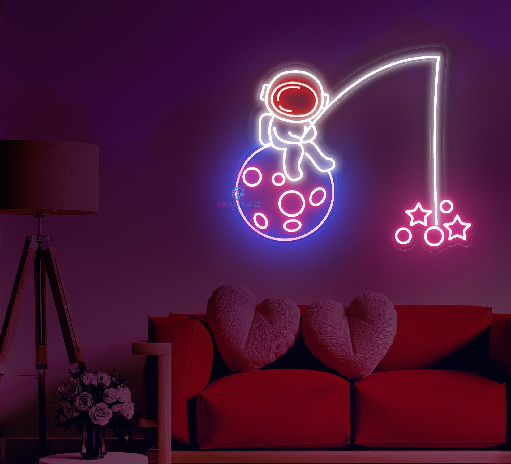 Space Astronaut Neon Sign Custom Neon Sign for House and - Etsy