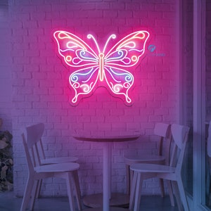 Butterfly Neon Sign Butterfly LED Sign Butterfly Wall Art Custom Neon ...