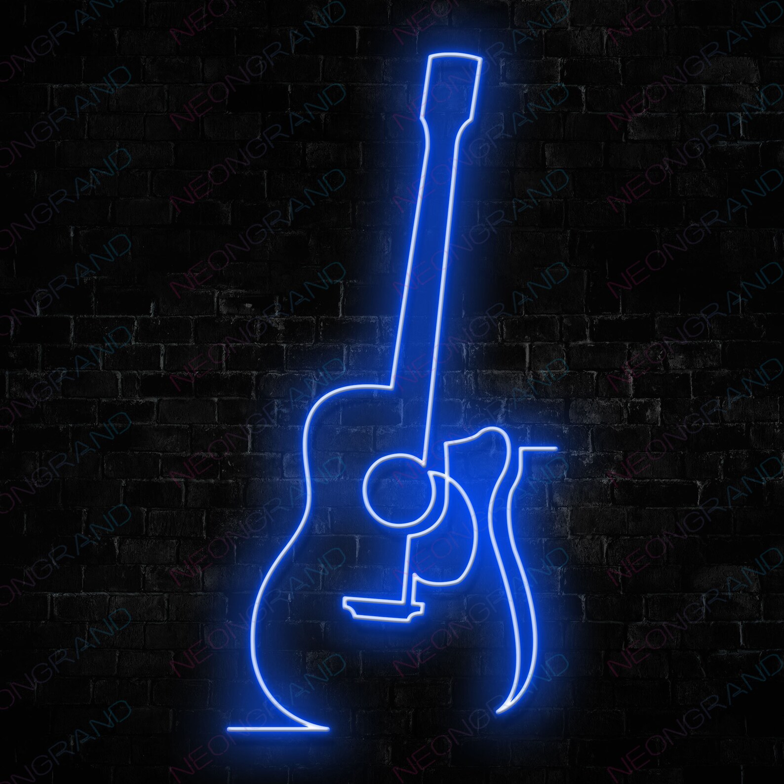 Guitar Neon Sign Guitar Neon Led Guitar Wall Decor Neon | Etsy