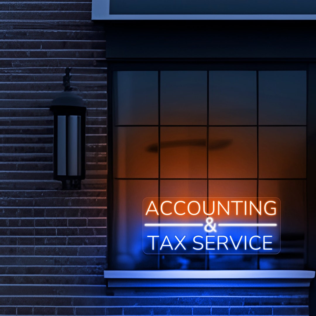 Accounting and Tax Service Sign for Business Custom Logo Sign Service ...