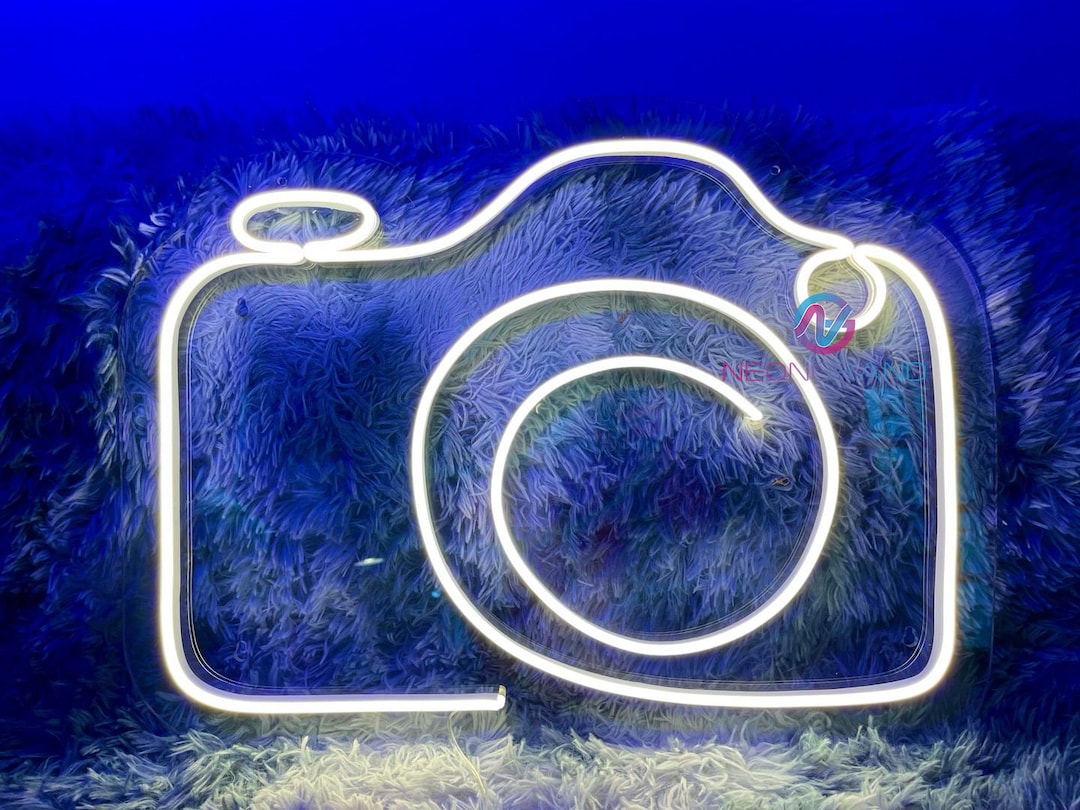 Camera Neon Sign, Selfie Neon Sign Studio LED Neon Sign, Bedroom Neon ...