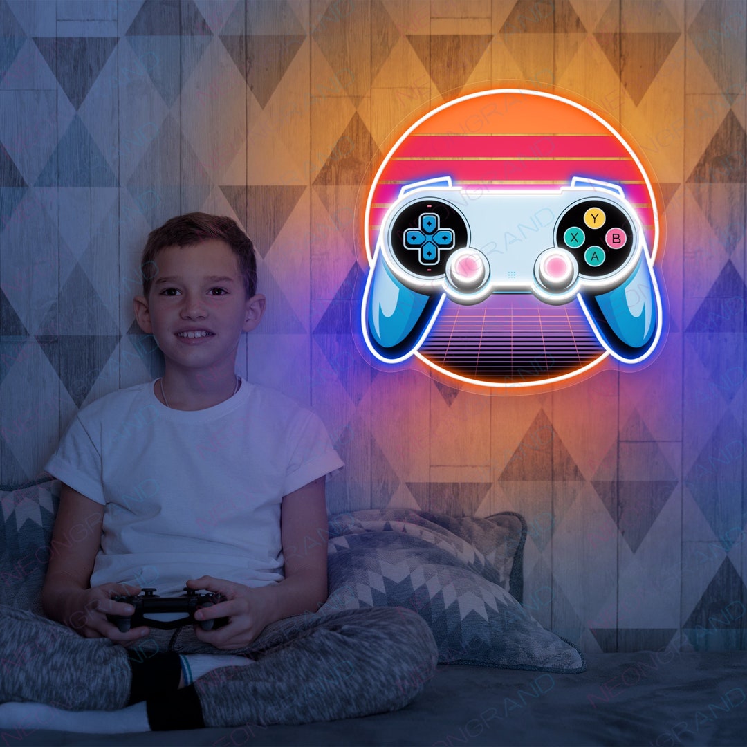 Gaming Neon Sign Game Controller Sign LED Light Game Controller ...