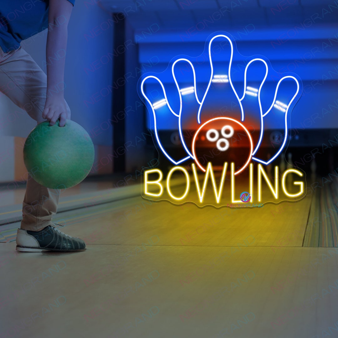 Bowling Neon Sign Bowling LED Light Bowling Open Sign for Business ...