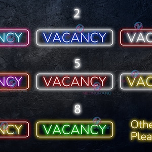 Vacancy Sign Vacancy Lighted Sign Vacancy LED Light Vacancy Neon Sign ...