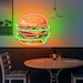 Burger Neon Sign Outdoor Business Sign Burger Neon Sign Custom LED ...