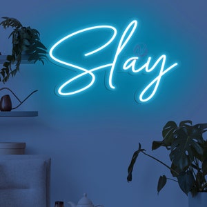 Slay Neon Sign Slay Neon Light Pink Neon Sign Slay Sign for Wall Decor ...