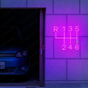 Car Gearbox Neon Sign Gearbox Neon Sign Speed Gear Neon Sign Automotive ...