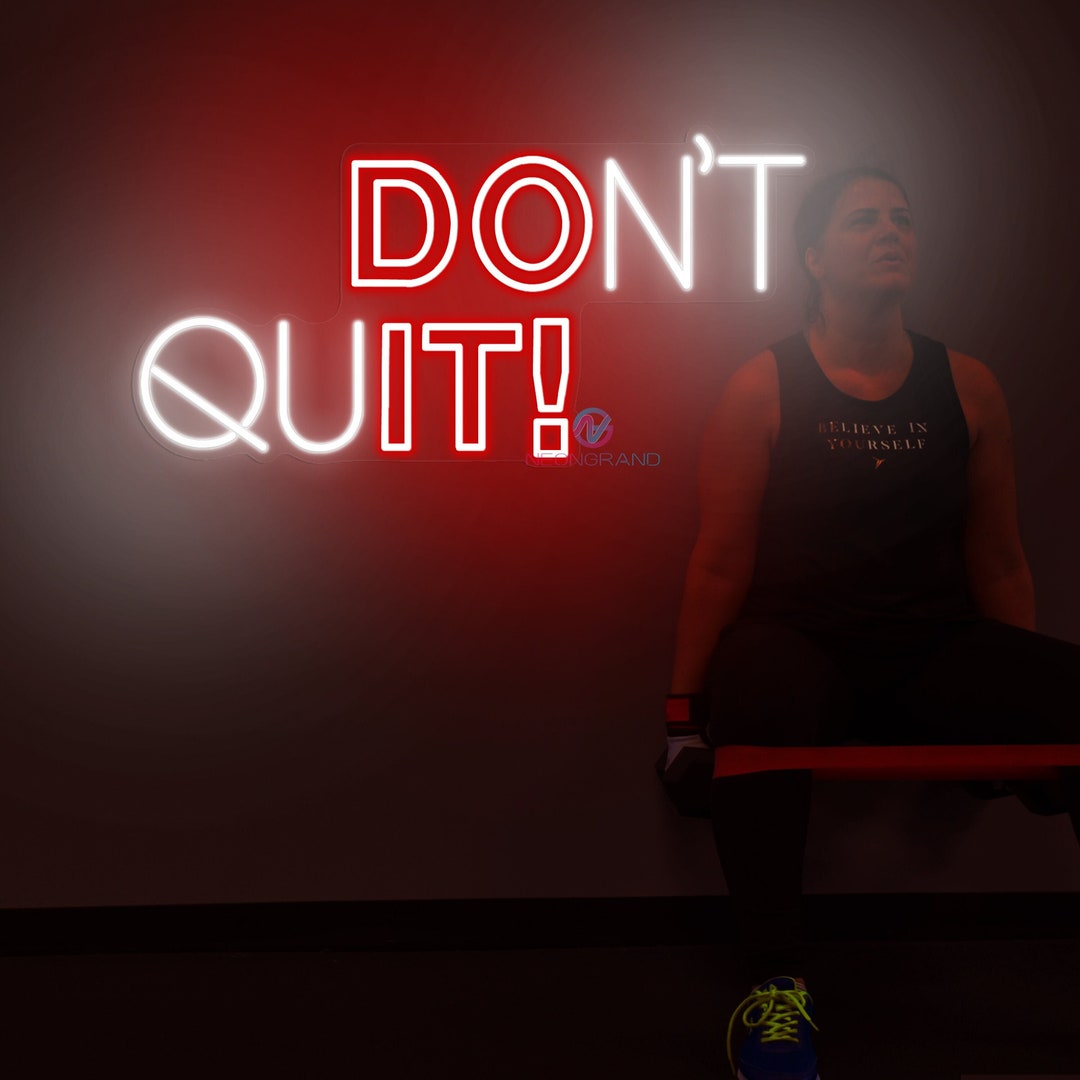 Don't Quit Do It Neon Sign Home Gym Sign Fitness Neon Sign Gym Logo ...
