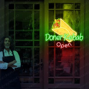 Kebab Neon Sign Doner Neon Sign Done Kebab Open Sign Food Truck Neon ...