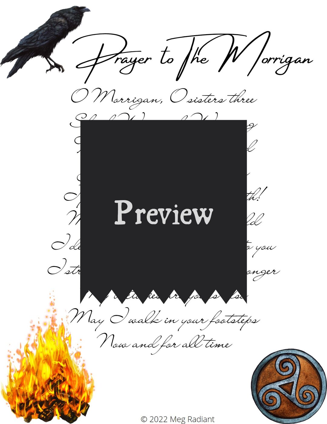 A Prayer to the Morrigan - Etsy