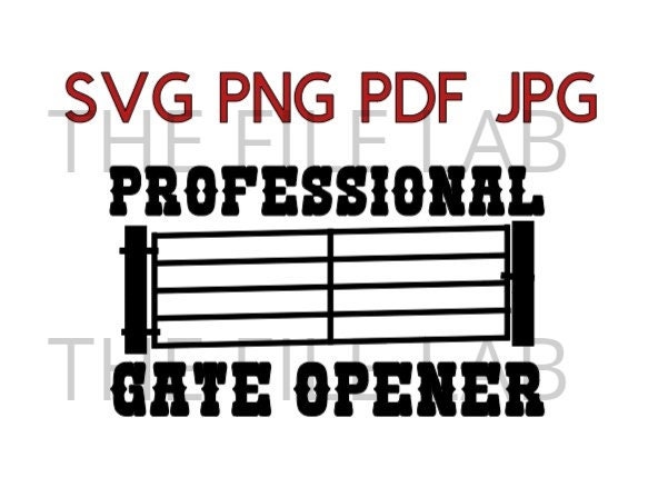 Professional Gate Opener Svg, Png, Pdf, Jpg - Etsy
