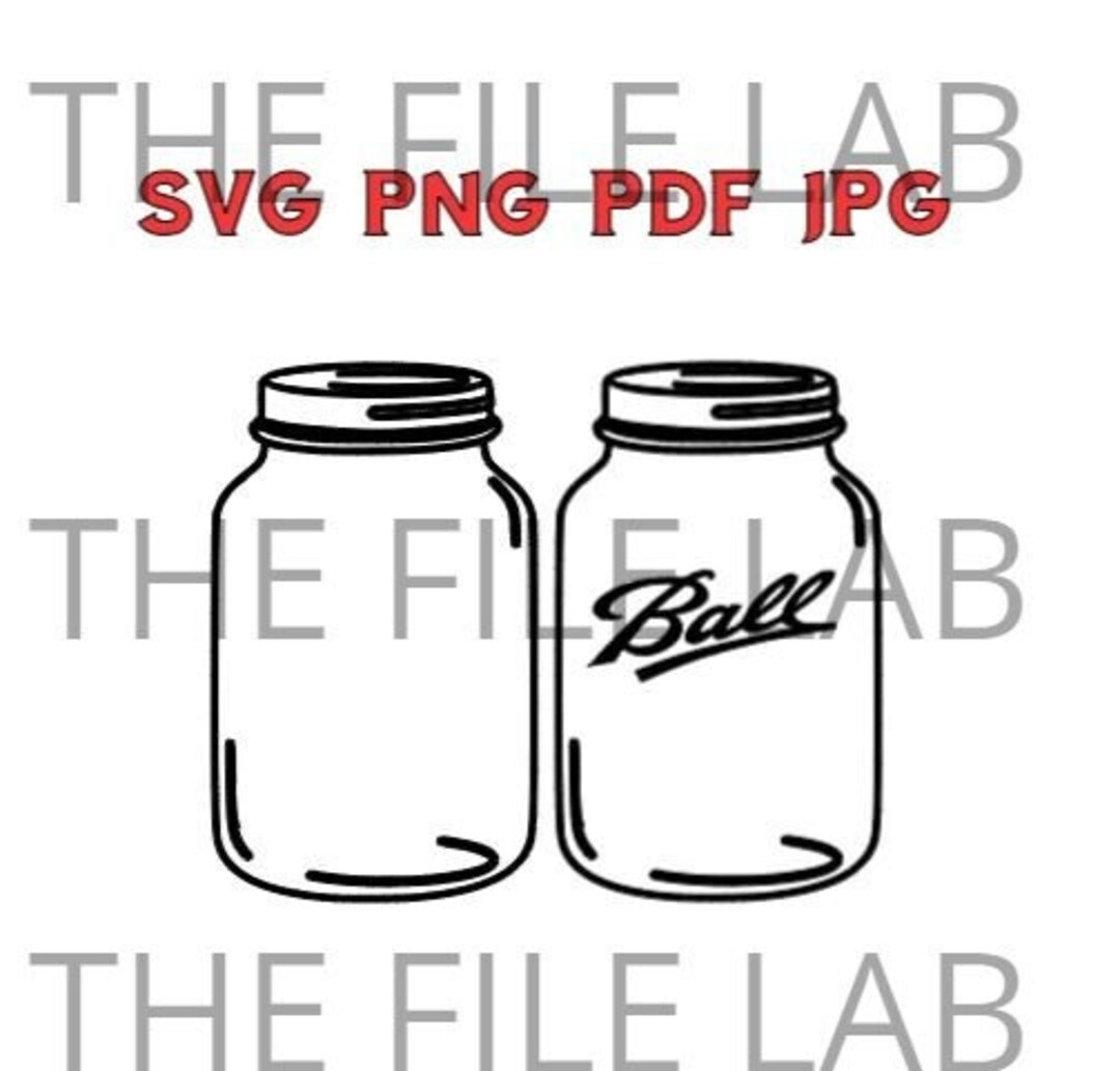 MASON BALL JARS Svg, Png, Pdf, Jpg - Etsy