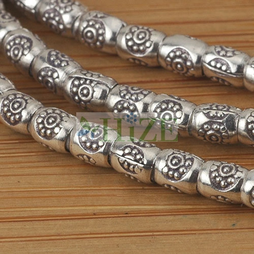 HIZE SB594 Thai Karen Hill Tribe Silver Tribal Sun Flower Spacer Short ...