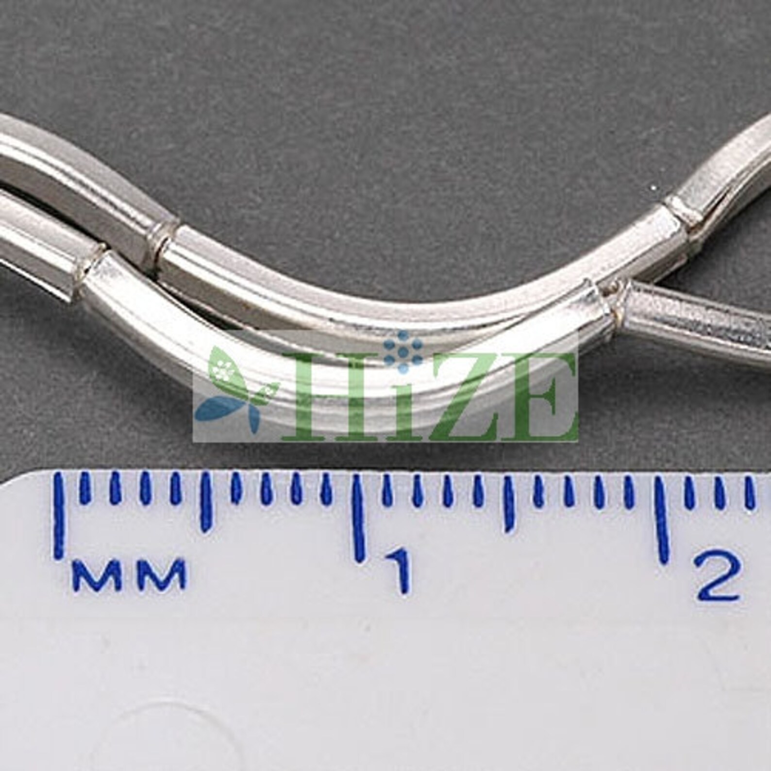 HIZE SB131 Thai Karen Hill Tribe Silver Square Curve Tube Beads 18mm ...