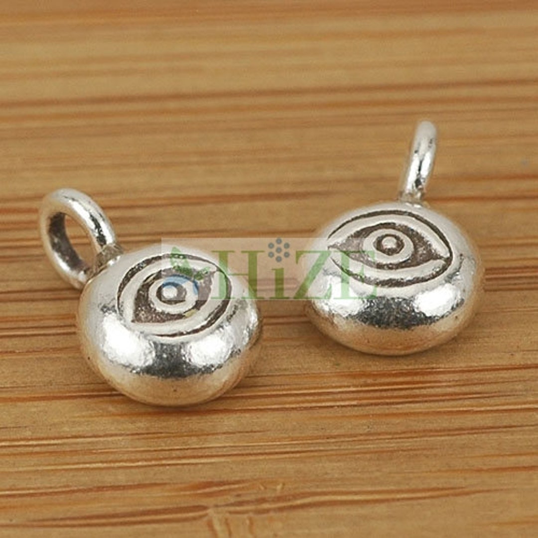 HIZE SC077 Thai Karen Hill Tribe Silver Tribal Eye Imprint Round Coin ...
