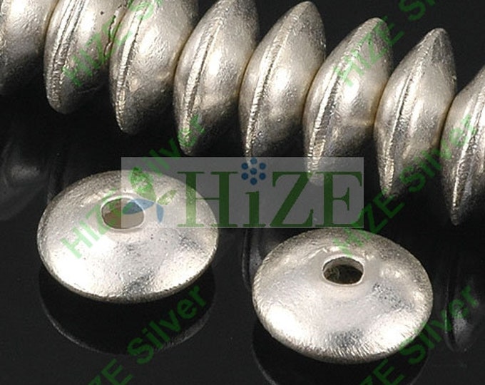 HIZE SB486 Thai Karen Hill Tribe Silver Plain Disc Saucer Spacer Beads ...