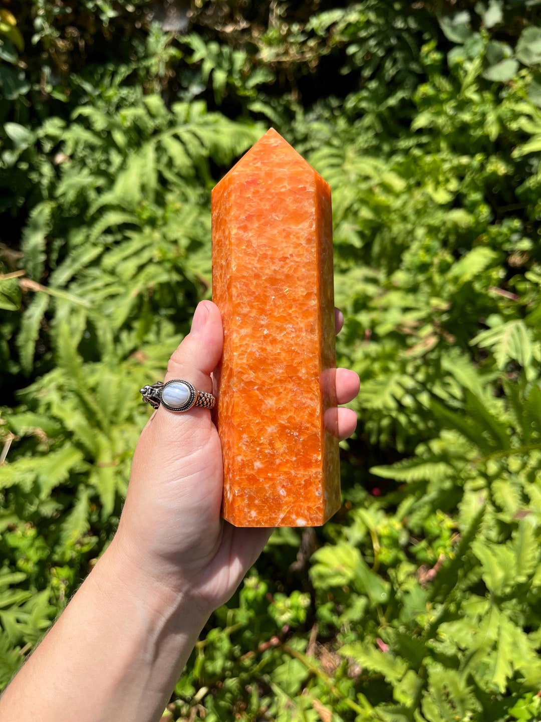 Orchid Calcite Tower | Crystal Towers, Statement Pieces, Orange ...