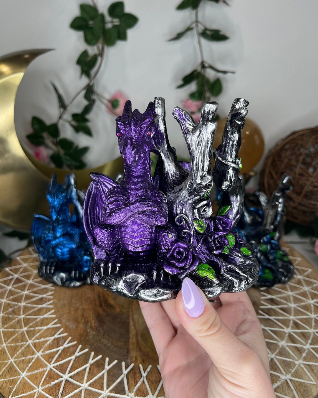 Dragon Sphere Stands | Crystal Stands, Crystal Sphere Stand, Purple ...
