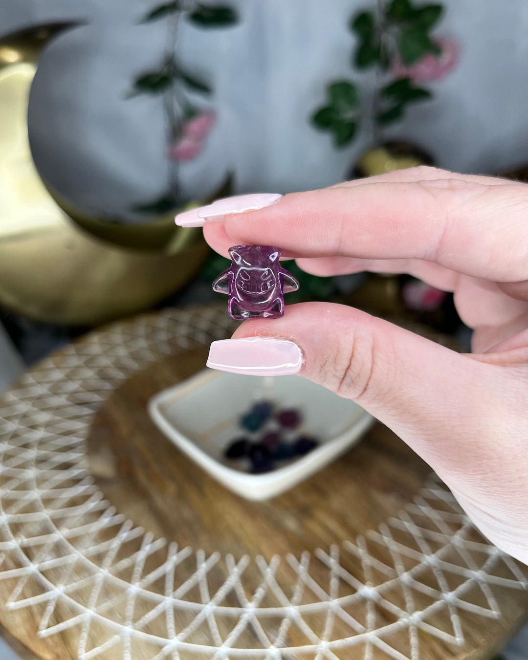 Mini Fluorite Gengars Pokémon Carvings, Pokémon Crystals, Gengar ...