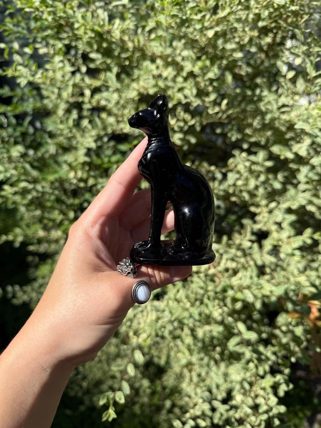 Obsidian Sphynx Cat | Crystal Carvings, Crystal Cats, Black Obsidian ...
