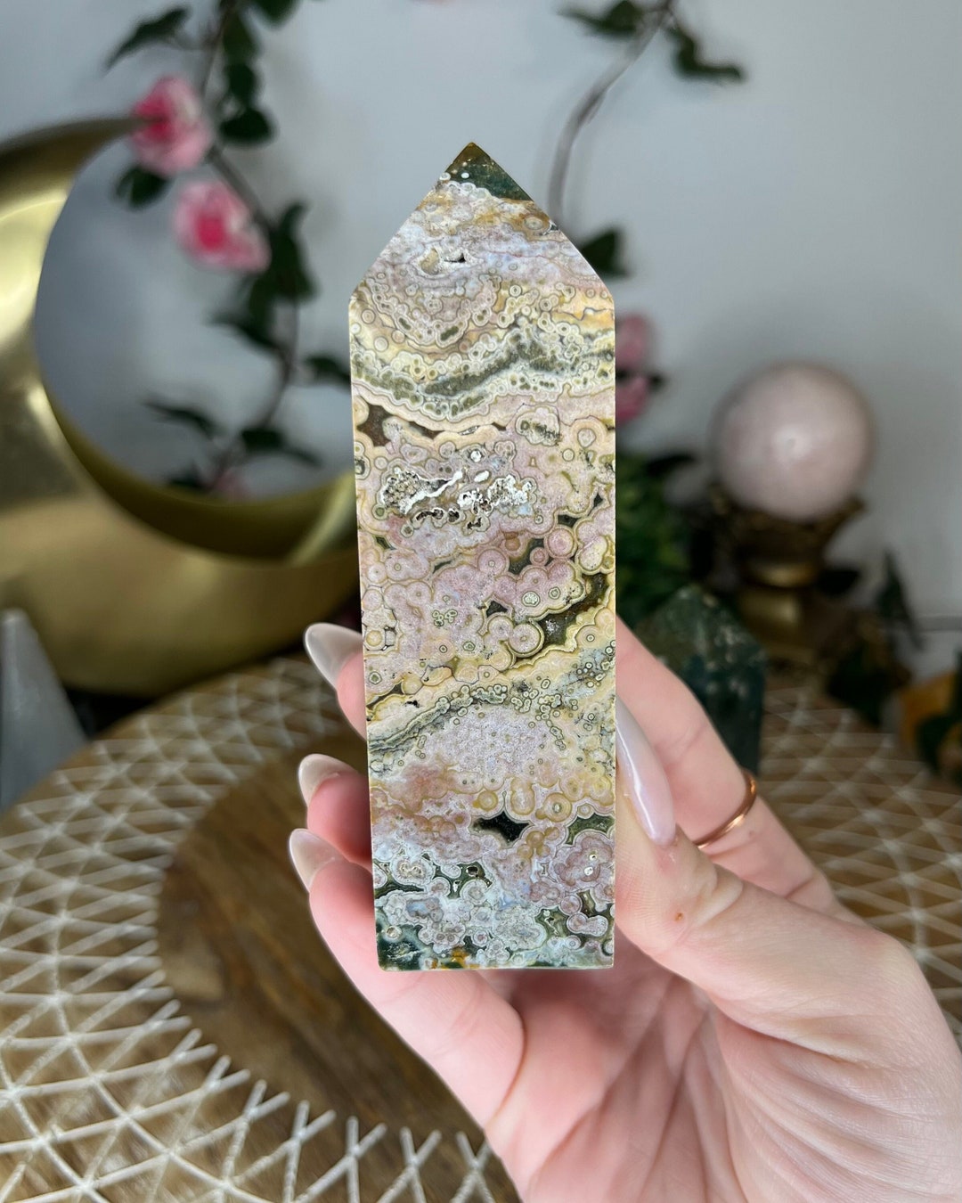 Ocean Jasper Towers | Crystal Towers, Crystal Points, Ocean Jasper, Ocean Jasper Crystal ...