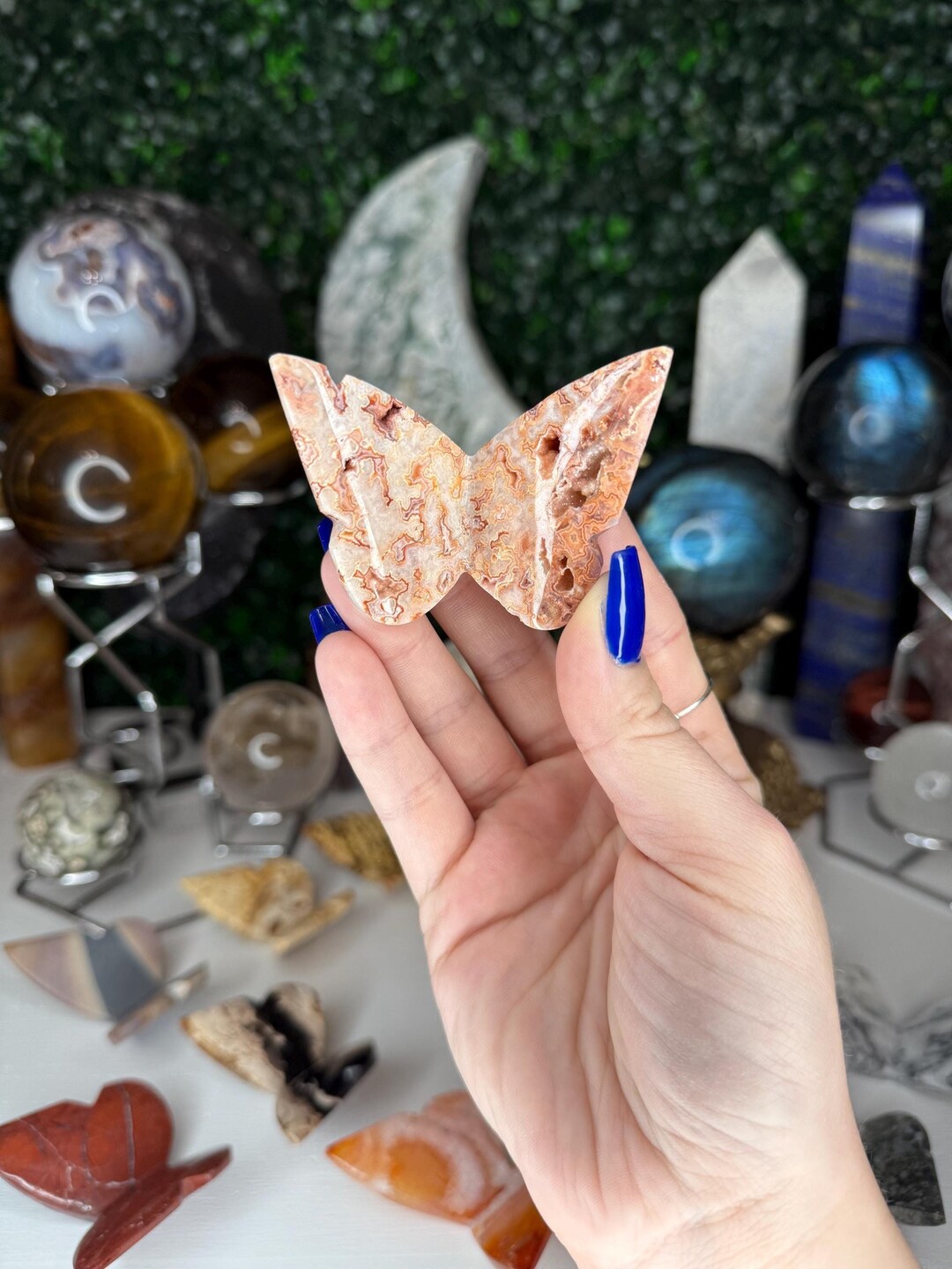 3D Crystal Butterflies | Crystal Carvings, Metaphysical Gift, Healing ...