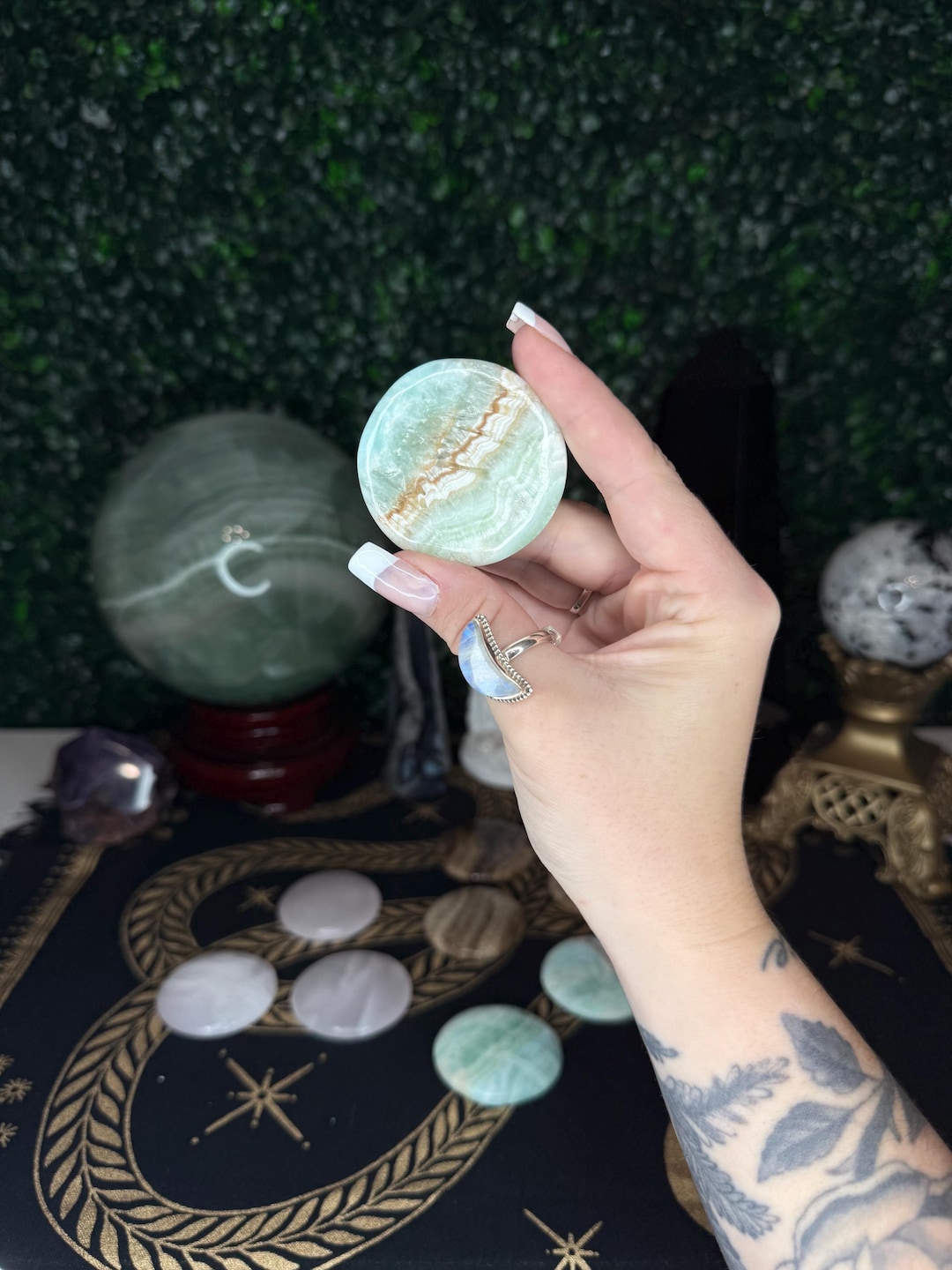 Calcite Coins | Crystals, Carvings, Flat Stones, Palm Stones ...
