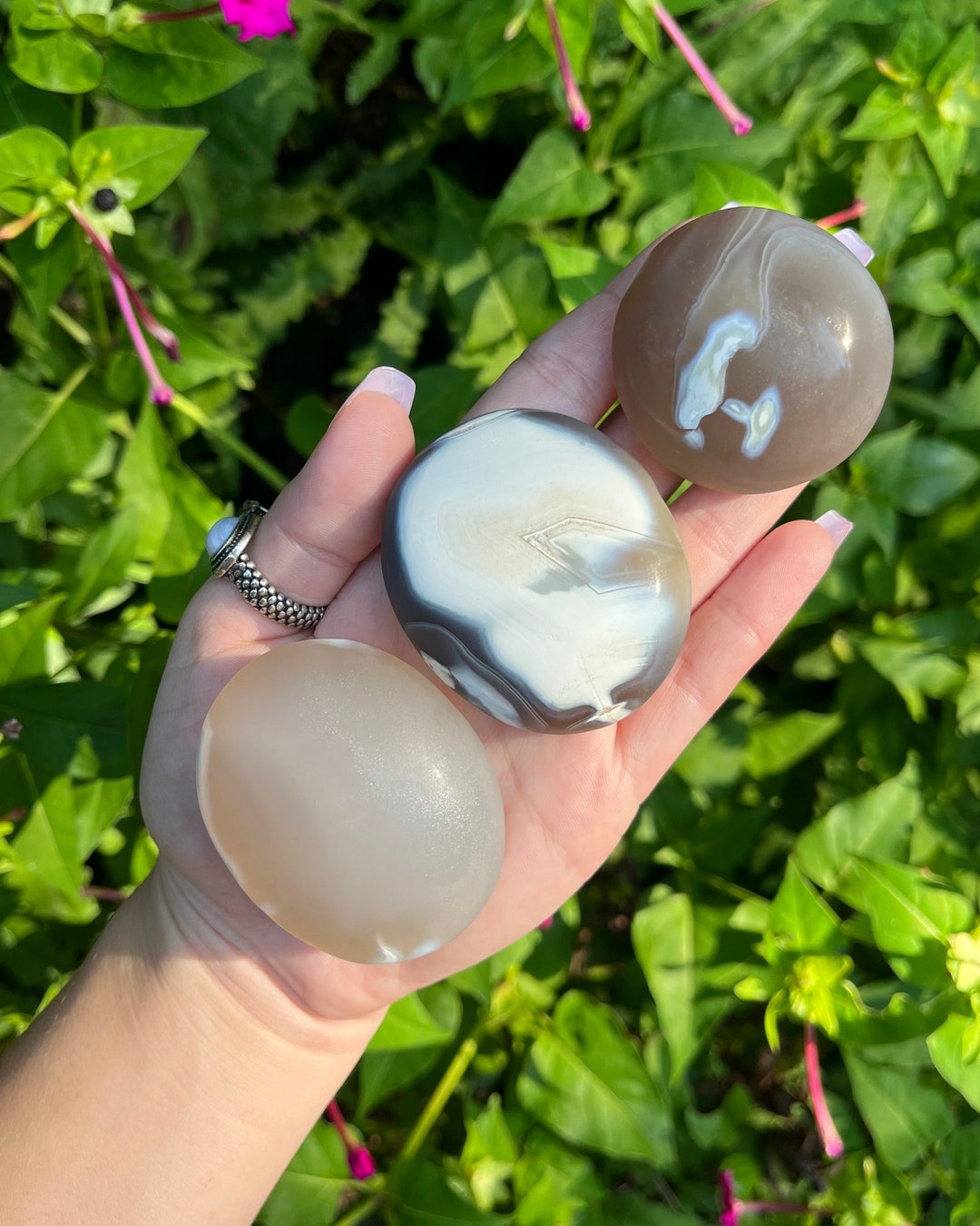 Orca Agate Palm Stones | Crystal Palmstones, Worry Stones, Orca Agate ...