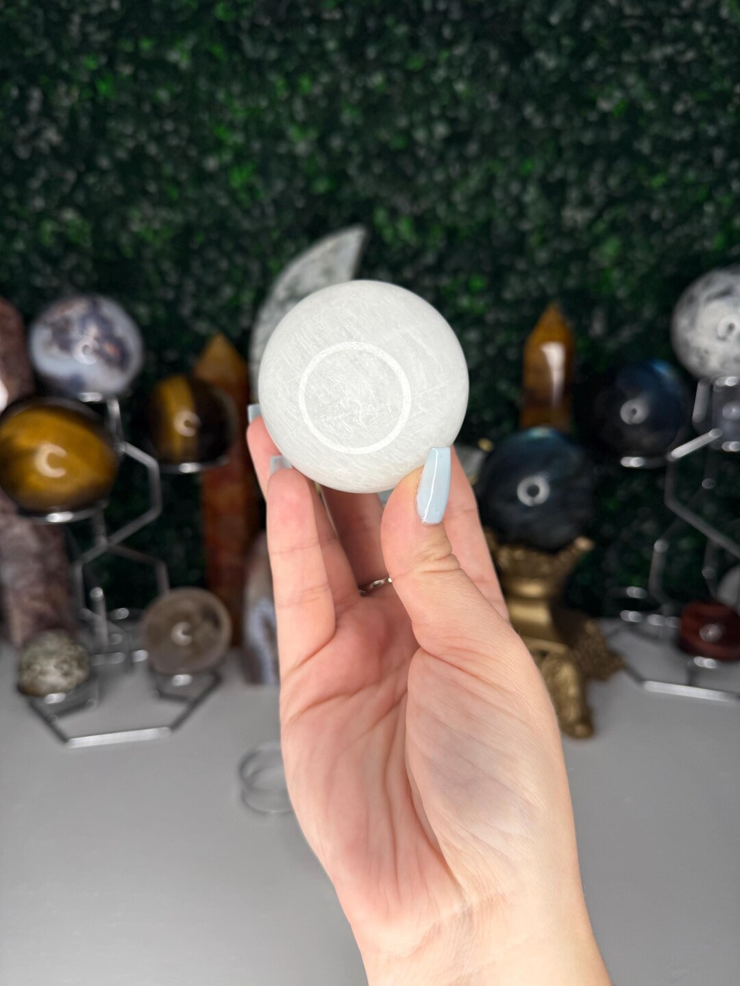 White Moonstone Spheres | Crystal Spheres, Statement Pieces, Flashy ...