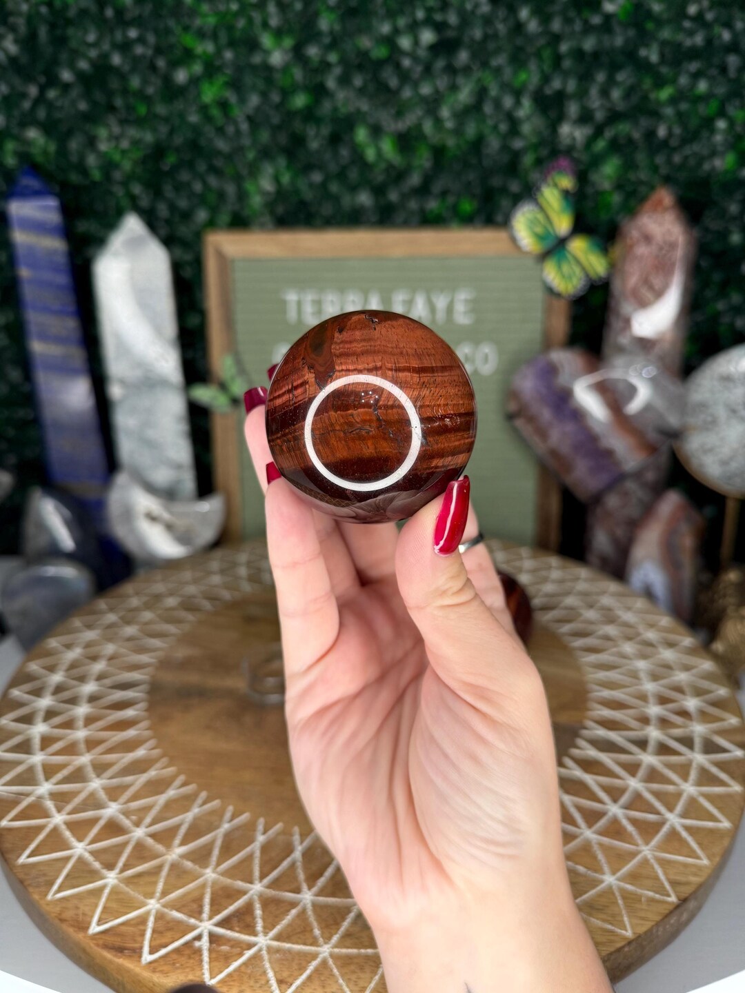 Red Tiger’s Eye Spheres | Crystal Spheres, Tigers Eye, Ox’s Eye, Dragon ...